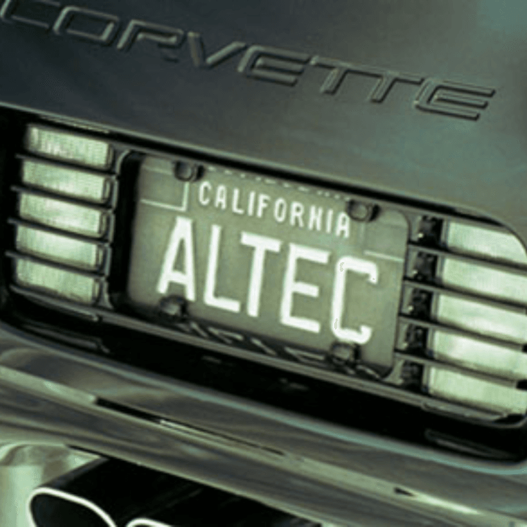 C5 Rear Phantom License Plate Frame - Altec Products Inc.
